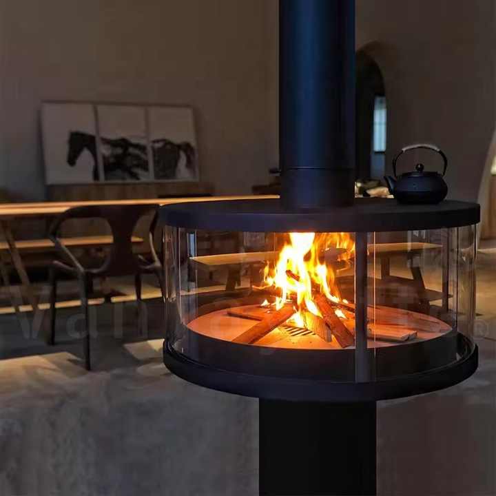 Extra Large Wood Burning Stove - Round Smokeless Fireplace