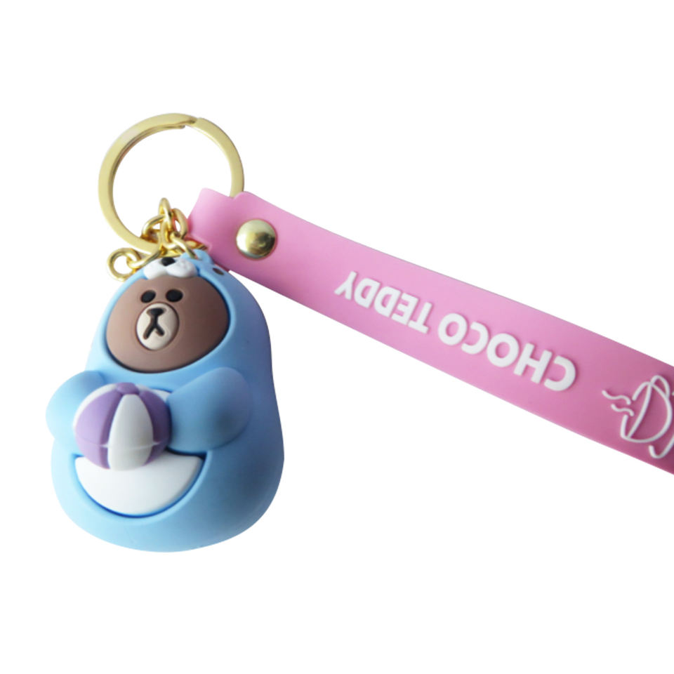 Cartoon 3d Pvc Anime Keychain Car Key Chain Bag Pendant Doll Pendant ...