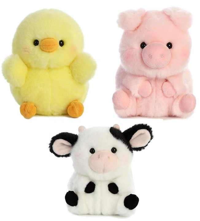 Soft Baby Plush Cow & Pig Stuffed Animal Toys - Cute & Comforting