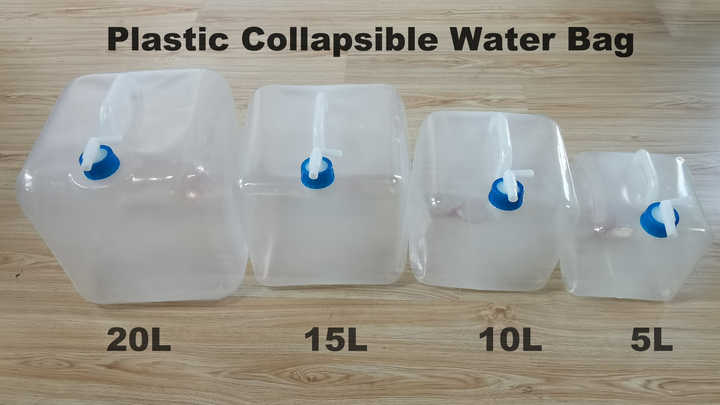 Transparent CUBE 10L LDPE Folding Water Bottle Reusable Outdoor Camping ...