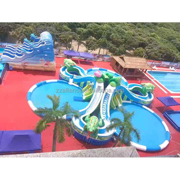 Factory Supply Lotus with Frog Inflatable Water Slide with Inflatable ...