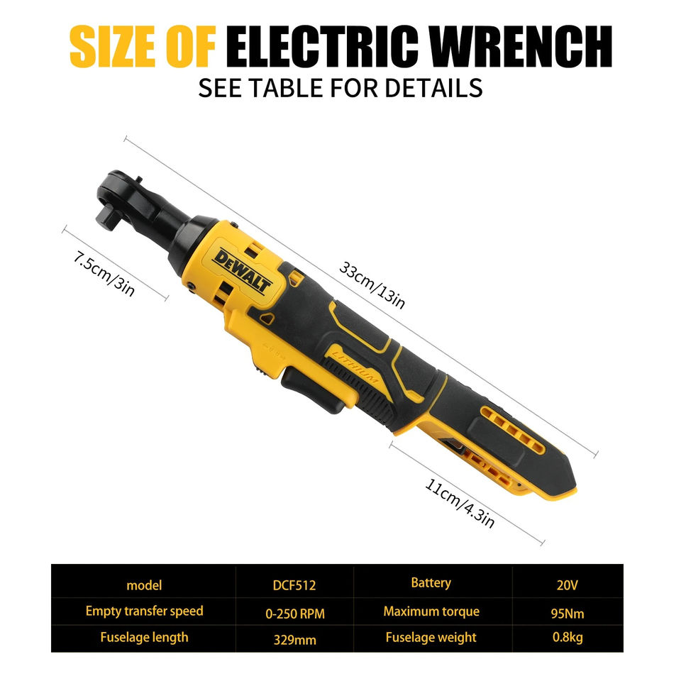 for Dewalt 20V DCF512 1/2 Inch Ratchet Brushless Rechargeable Lithium ...