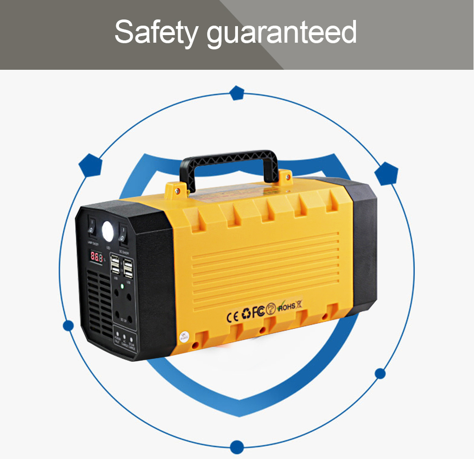 Portable Power Stion 12V 500W UPS Solar Backup Power Battery Inverter ...