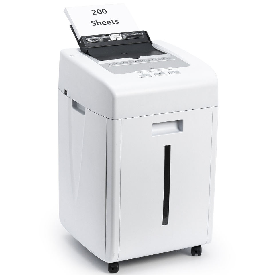 Automatic Paper Shredder, 200 Sheet Micro Cut P-5 High-Security Heavy ...