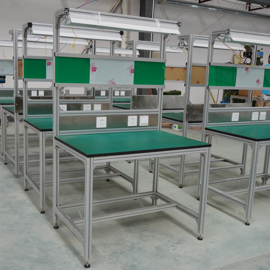 Industrial Aluminium Workbench Assembly Line Table - Customizable ...