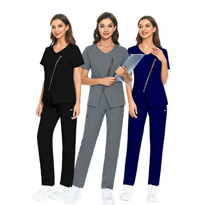 Fashion Custom Sizes Rayon Women Scrub Zipper Anti Wrinkle Fabric ...