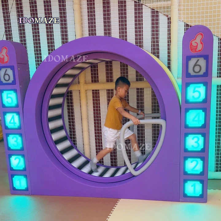 Indoor Playground Equipment Electronic Running Rotating Game Machine ...