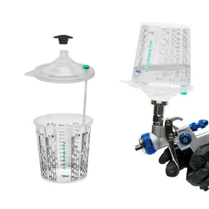 700ml Disposable Plastic Paint Cup System for Car Care