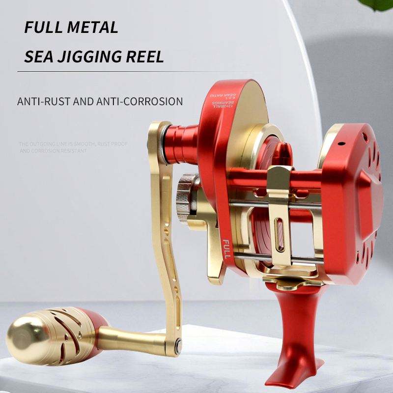 Ocean Slow Overhead Fishing Jigging Saltwater Slow Pitch Reel Big Game ...