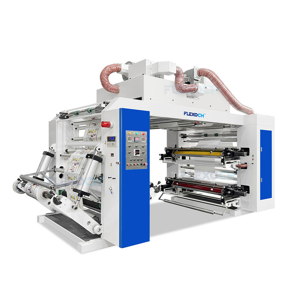 4 Colors Stack Type Flexo Printing Machine Press for PE PP Plastic Film ...