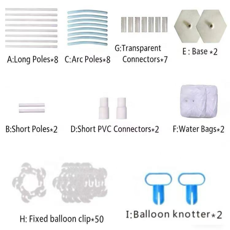 Floral Balloon Arch Backdrop Stand Wedding Arch Frame Outdoor Indoor ...