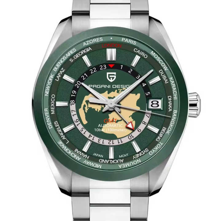 PAGANI DESIGN PD-1788 - Luxury GMT Watch with Sapphire Glass