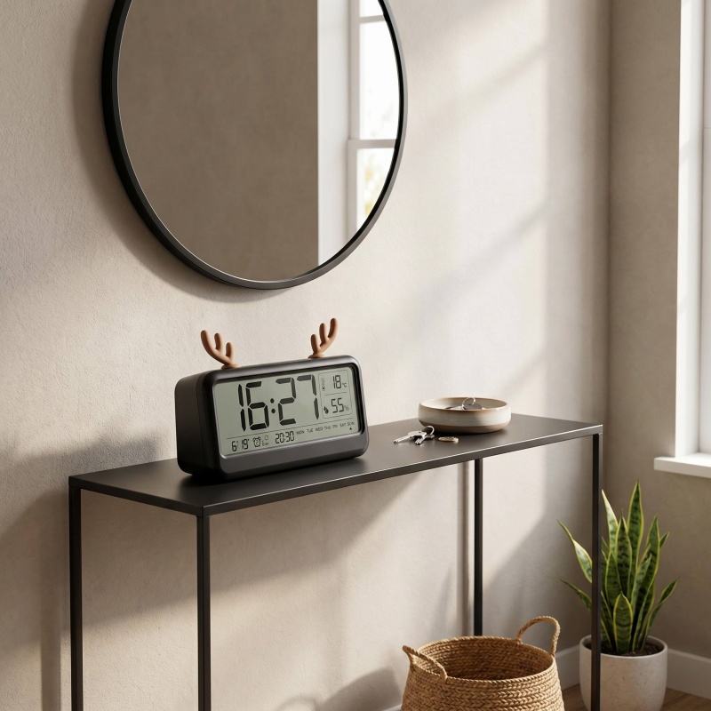 Custom Logo Wholesale Calendar Battery Powered Digital Clock Smart ...