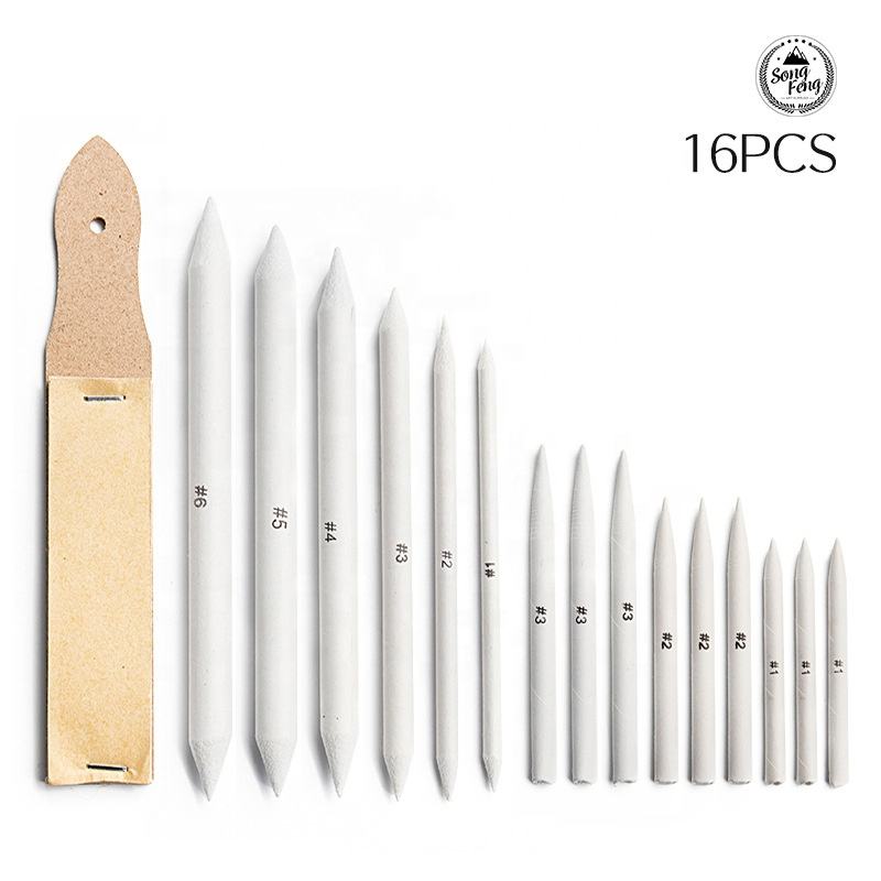 16 Pieces Set Artist Sketching Drawing Sandpaper Board Paper Eraser ...