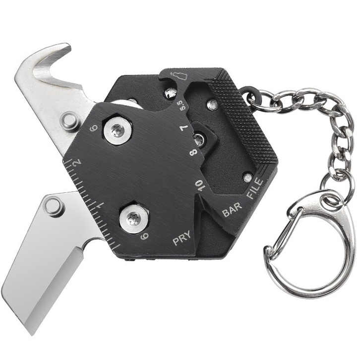 Camping Accessories Emergency Tool EDC Pocket Knife Multi Tool Keychain ...