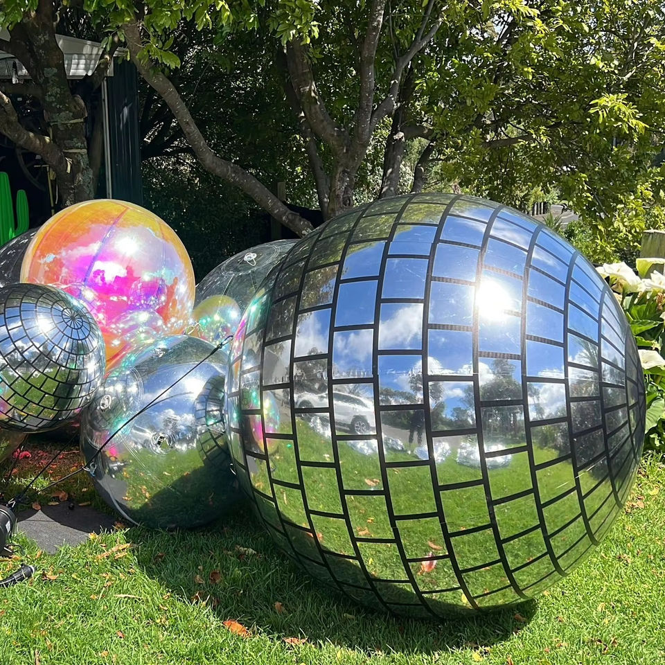 Commercial Shinny PVC Giant Event Disco Inflatable Mirror Ball Floating ...