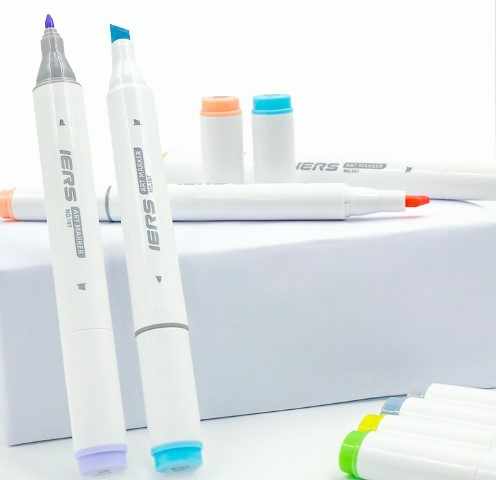 Custom Logo Iers Dual Pen Alcohol Felt Art Markers 200/30/40/60/80/168 ...