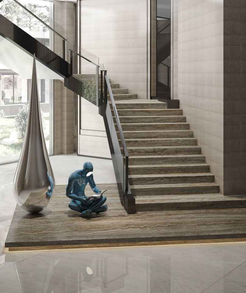 WANSHIHUI Lane Crawford Grey Cave Stone Floor Tile Eco-friendly Matte ...