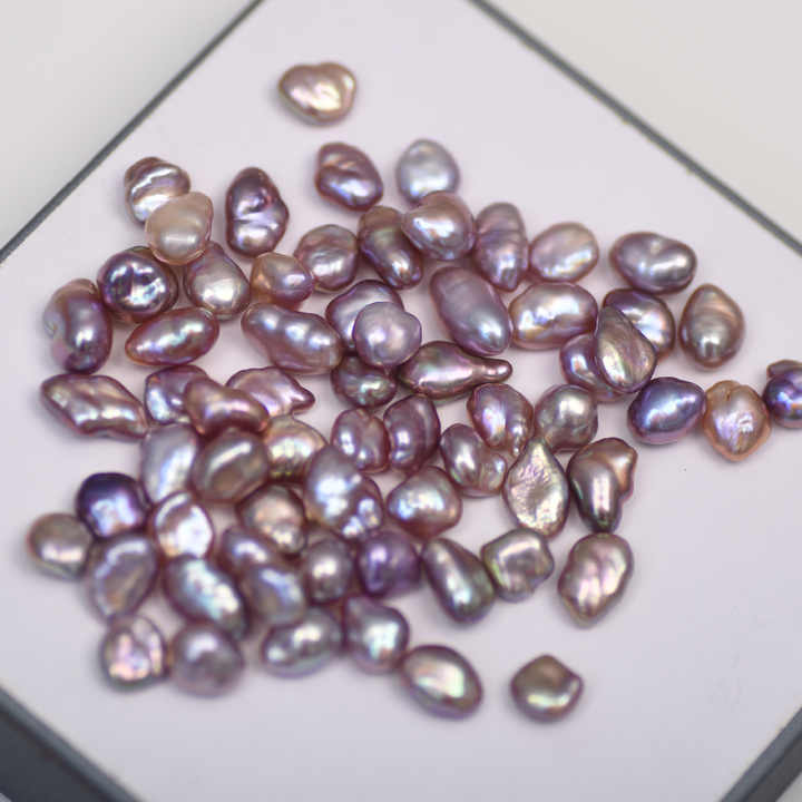 Baroque Shape Purple Keshi Pearls Near 5-7mm Irregular Loose Pearls ...