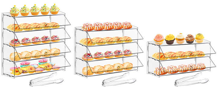 Hookei Transparent Acrylic Pastry Display Case - Modern & Customizable