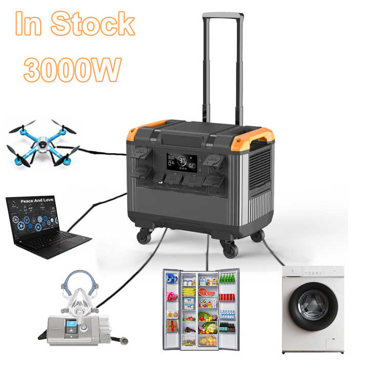 2025 Upgraded 3000W Portable Power Station - Effortless Movement