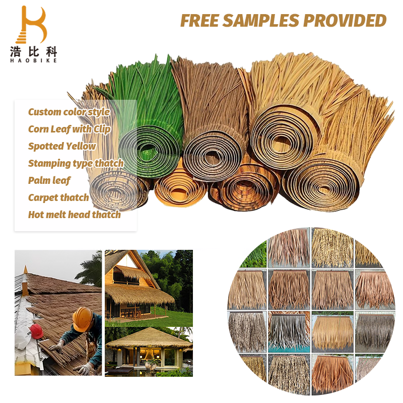Synthetic Simulation Thatched Roof Tiles for Outdoor Use Waterproof ...