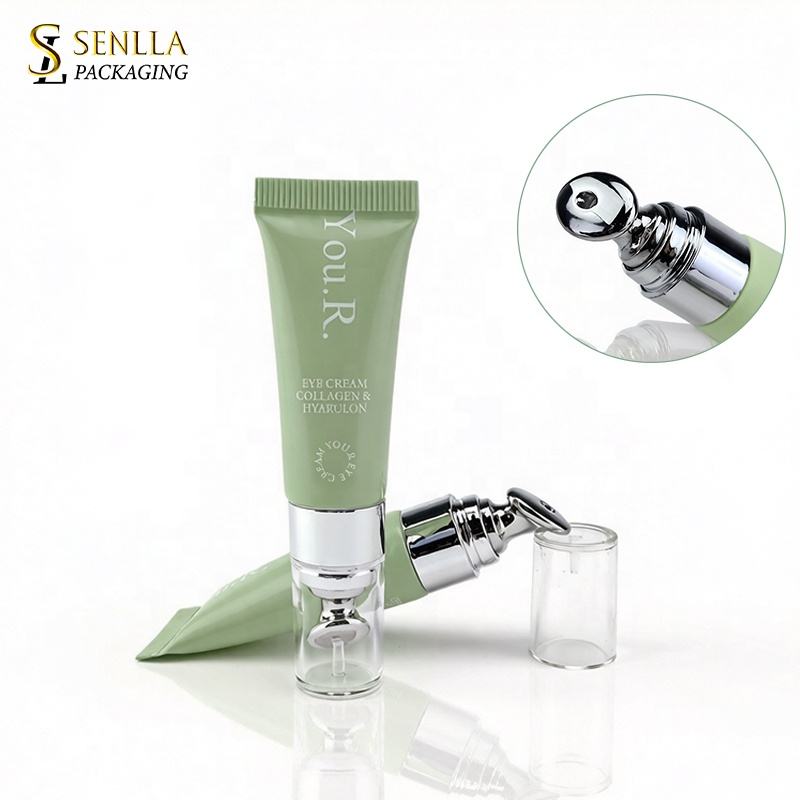 Custom Empty Eye Cream Tube Cosmetic Squeeze Lip Gloss Tube with Metal ...