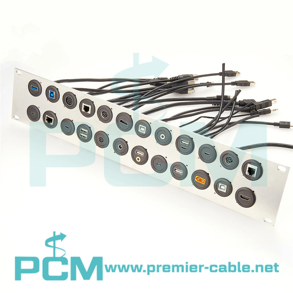 Power Din 4Pin Male to Female Round Panel Mount Extension Cable for ...