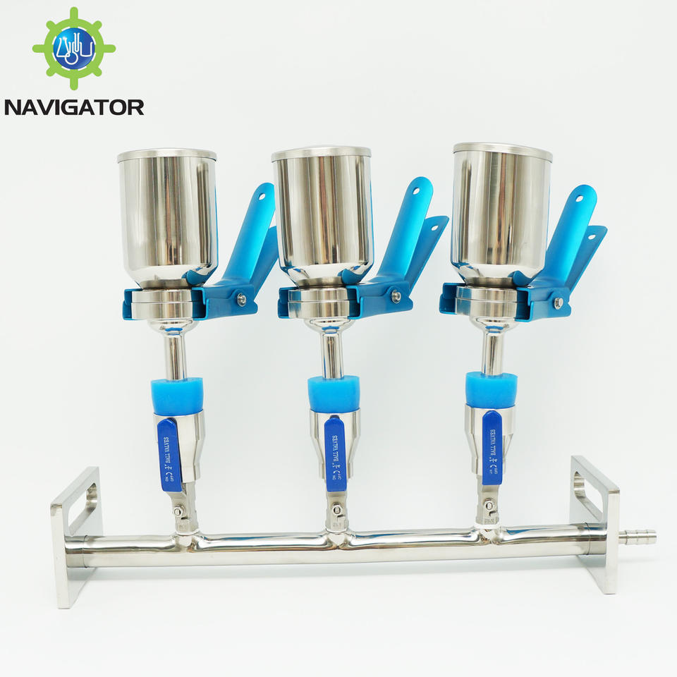 Laboratory 3 Branch Funnel Manifolds Filter 300ml Capacity Glass ...