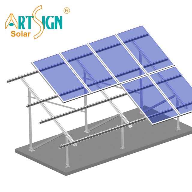 Heavy Duty Aluminum Ground Mount Solar Racking System PV Mounting Structure for Solar Panels ...
