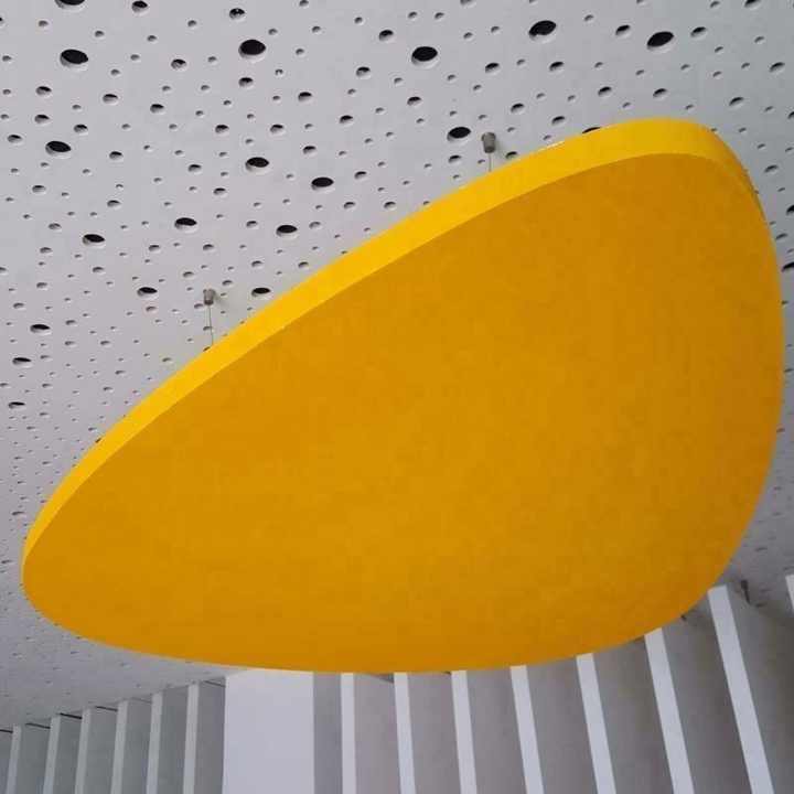 Hexagon Shape Suspended Ceiling Fiberglass Acoustia Panel Acoustic ...