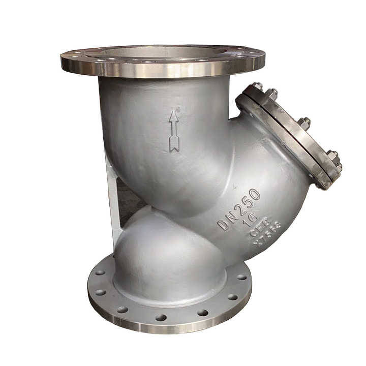 DIN/ANSI/JIS DN200 250 Cast Steel SS304, 316 A216 Flanged Y-Type ...