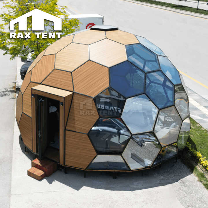 7M Glamping Geodesic Dome House with Bathroom for Airbnb