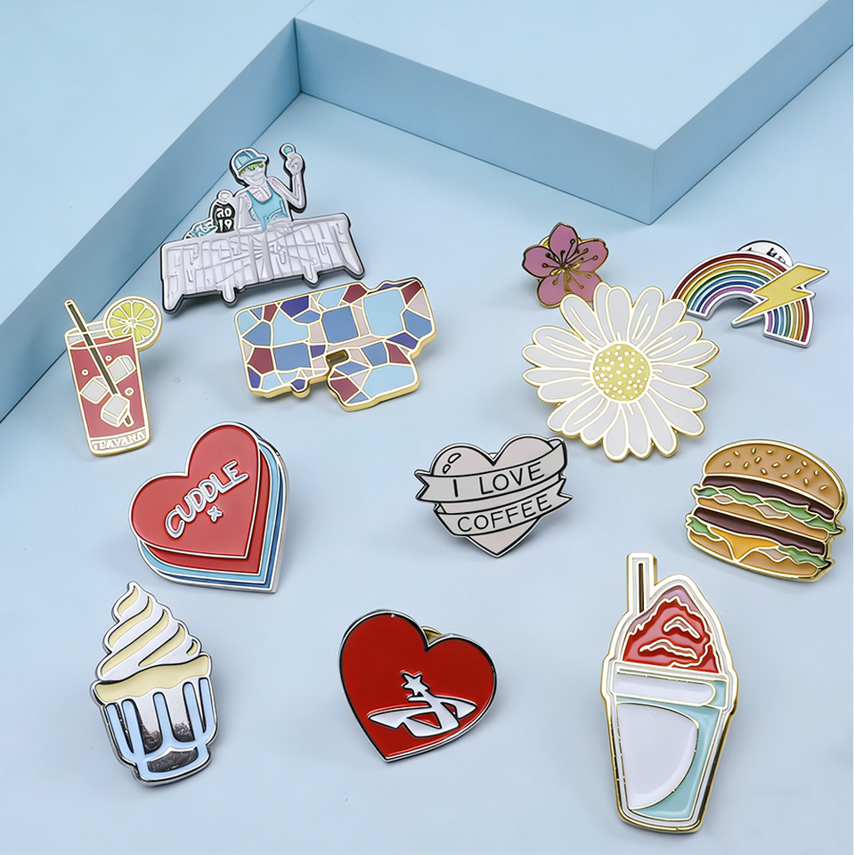 Promotional Creative Metal Badge Cartoon Image Badge Cute Girl ...