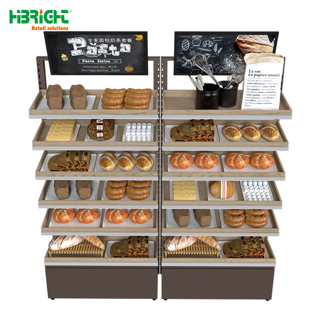 Premium Bread Showcase with Integrated Billboard for Retail Marketing ...