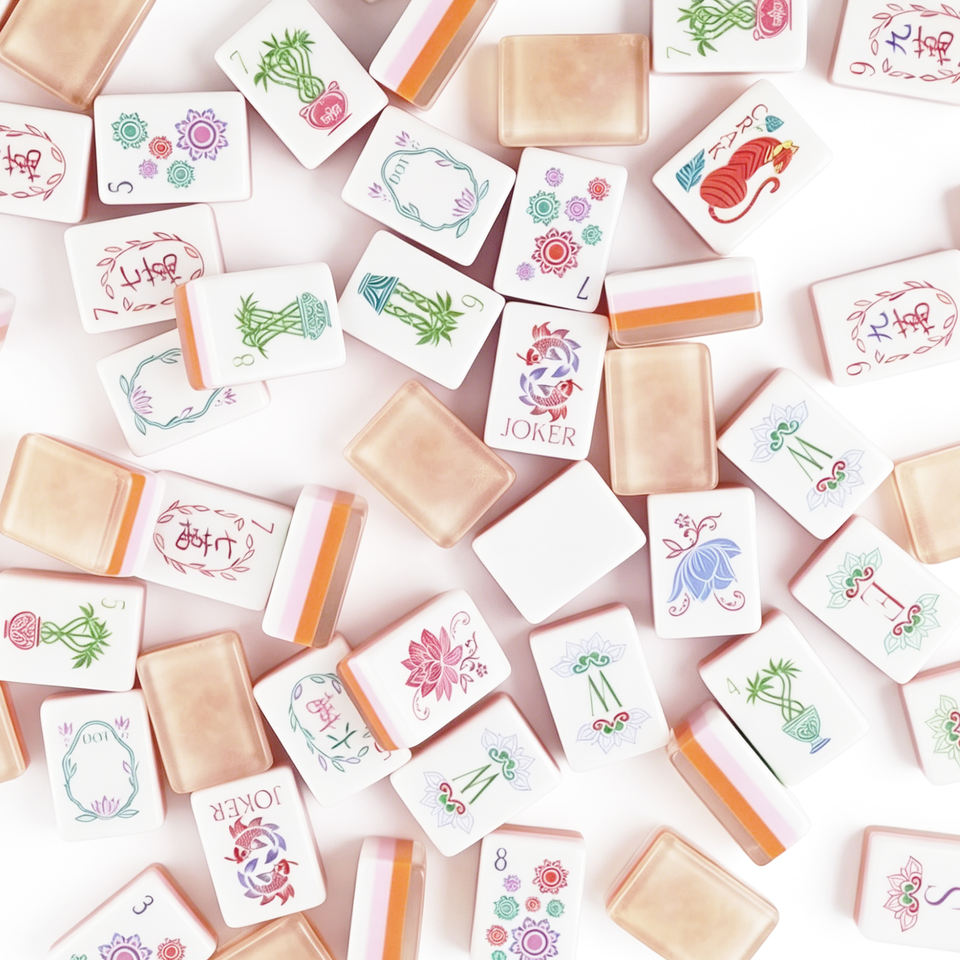 US Stock,Custom 4-Layer Mahjong Tiles,American Mahjong Set with 160 ...