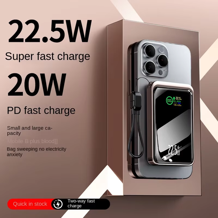 TFT Screen Power Banks 10000Mah Mini Power Bank Dual Usb PD22.5W ...