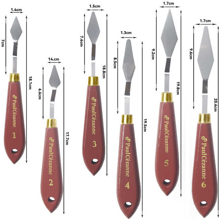 Paul Cezanne Stainless Steel Palette Knives for Painting