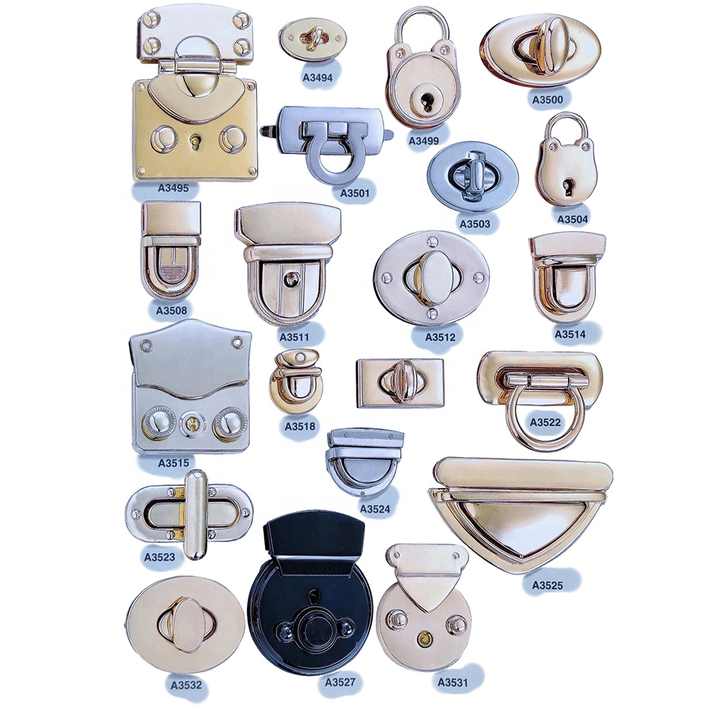 Dark Nickel Finish Metal Clasp | Custom Flip Lock Fastener and Square ...