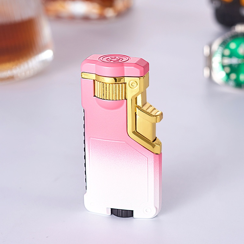Creative Three Color Flame Windproof Lighter - Refillable