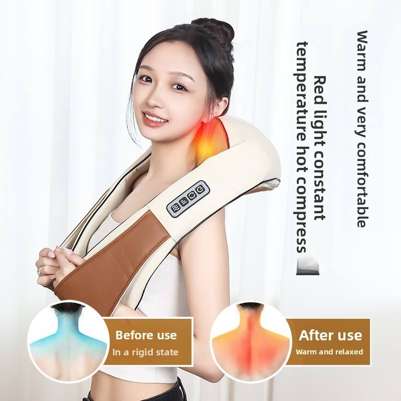 Electric Heated Neck Shoulder Massager Shawl Deep Tissue Kneading ...