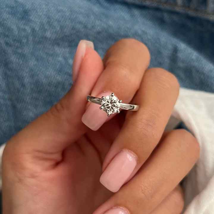 1 Carat Lab Diamond Solitaire Ring Lab Engagement Ring 6 Prong Round ...