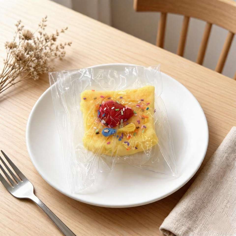 TPR Strawberry Toast Shape Squishy Soft Stress Relief Anxiety Relief ...