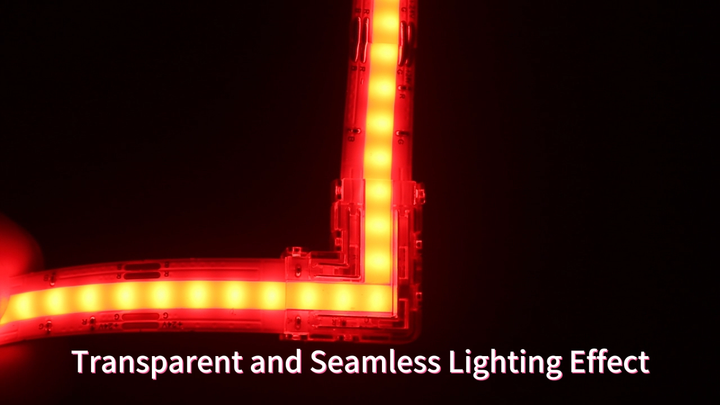 Seamless LED Strip L connector 90 degree 6mm 8mm 10mm PCB solder free ...