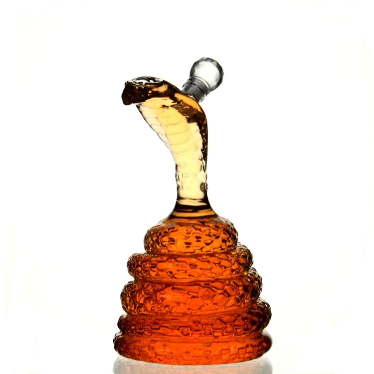 Custom Design Zodiac Snake Shaped Glass Bottle for Brandy ...