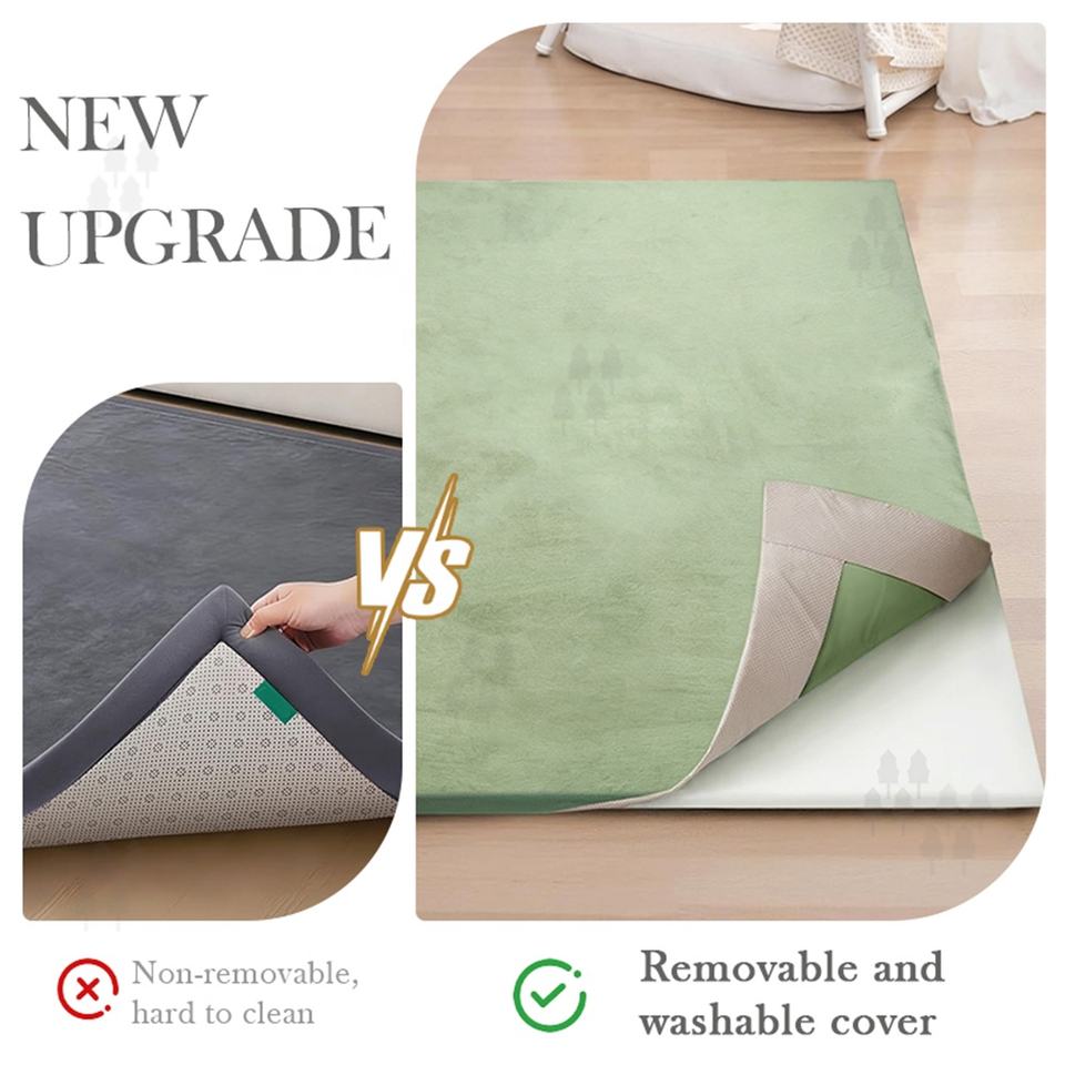 Custom Memory Foam Baby Play Mat with Removable and Washable Cover Anti ...