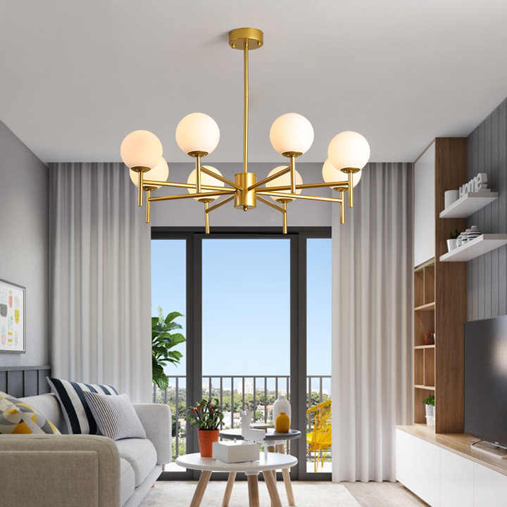 Chandelier Light Luxury Living Room Lamp Creative Personality Glass ...