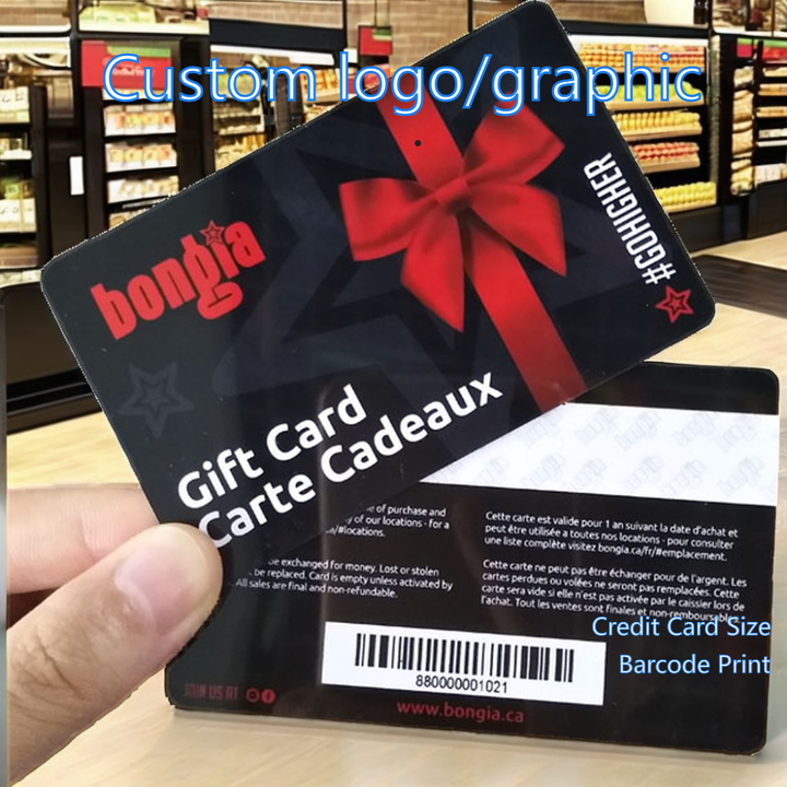 Custom Offset Printing Plastic QR Code Card PVC Gift Loyalty Barcode Card