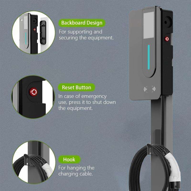 22kW 32A IP66 EV Wallbox Charger 3-Phase 380V AC Type 1 for Electric ...