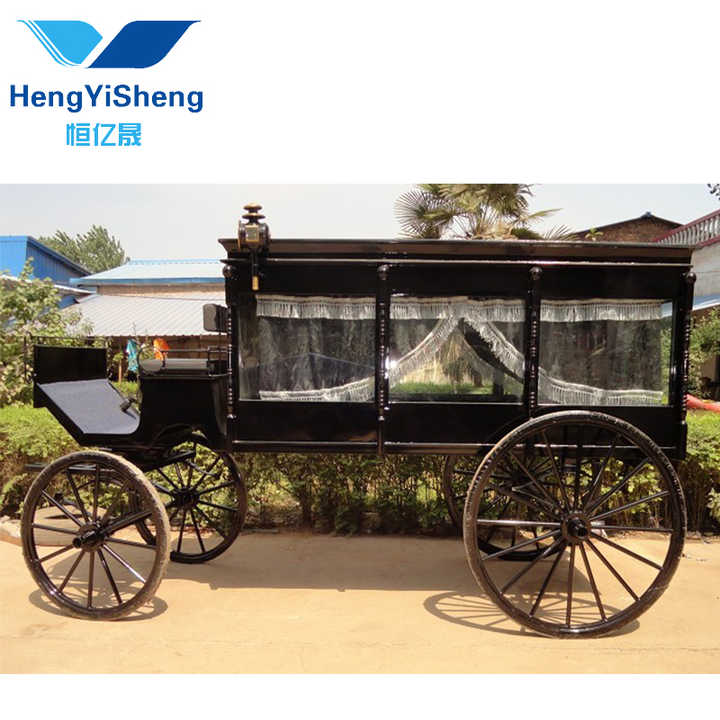 Modern Design Black Horse Drawn Hearse - Royal Funeral Carriage